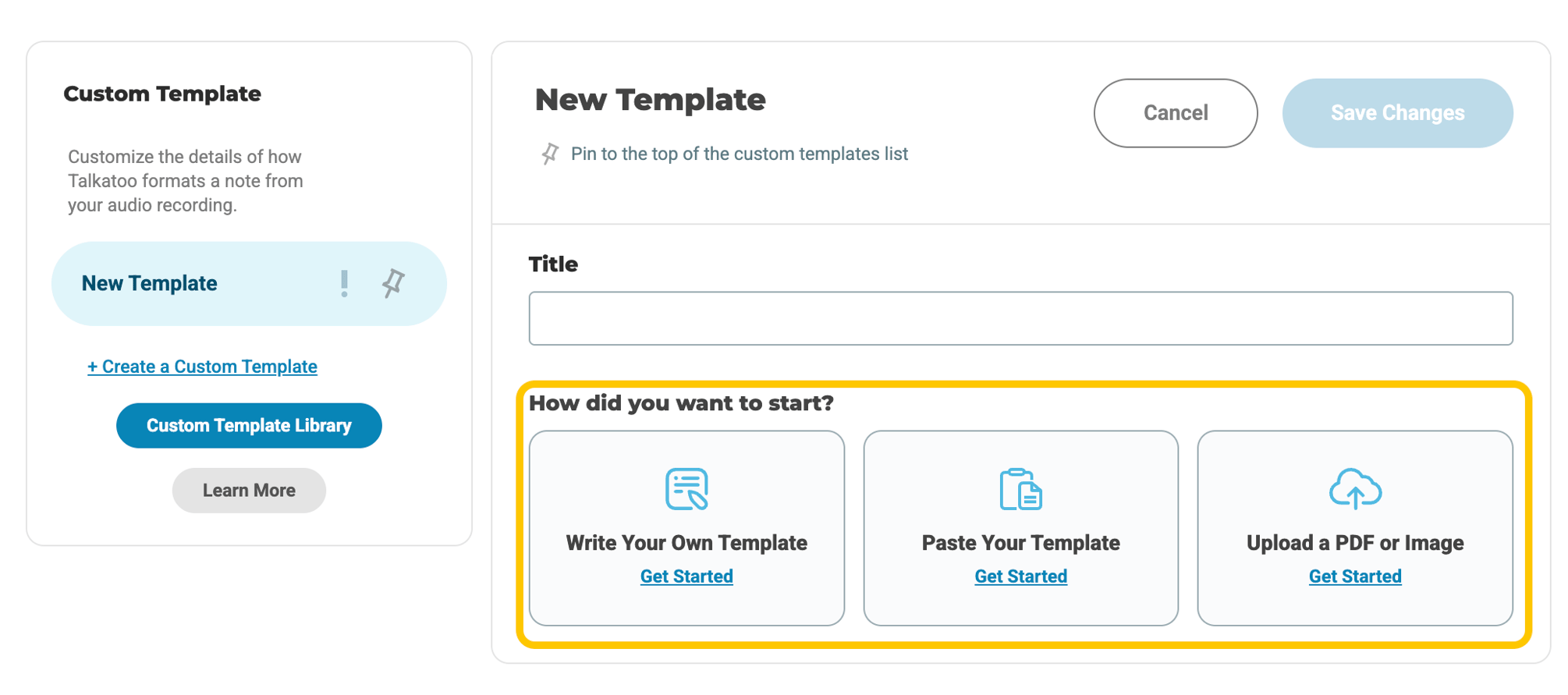 Custom Templates
