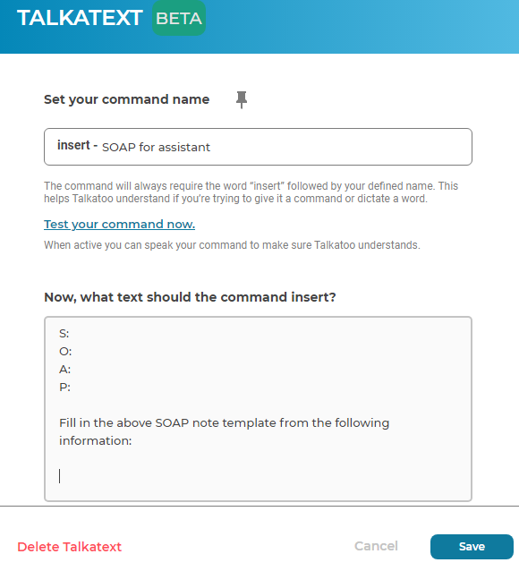 Talkatoo Dictation Assistant