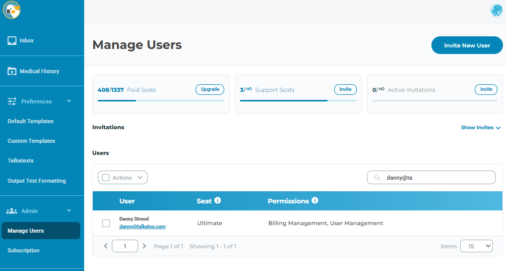 Using the Admin Panel to Manage Talkatoo