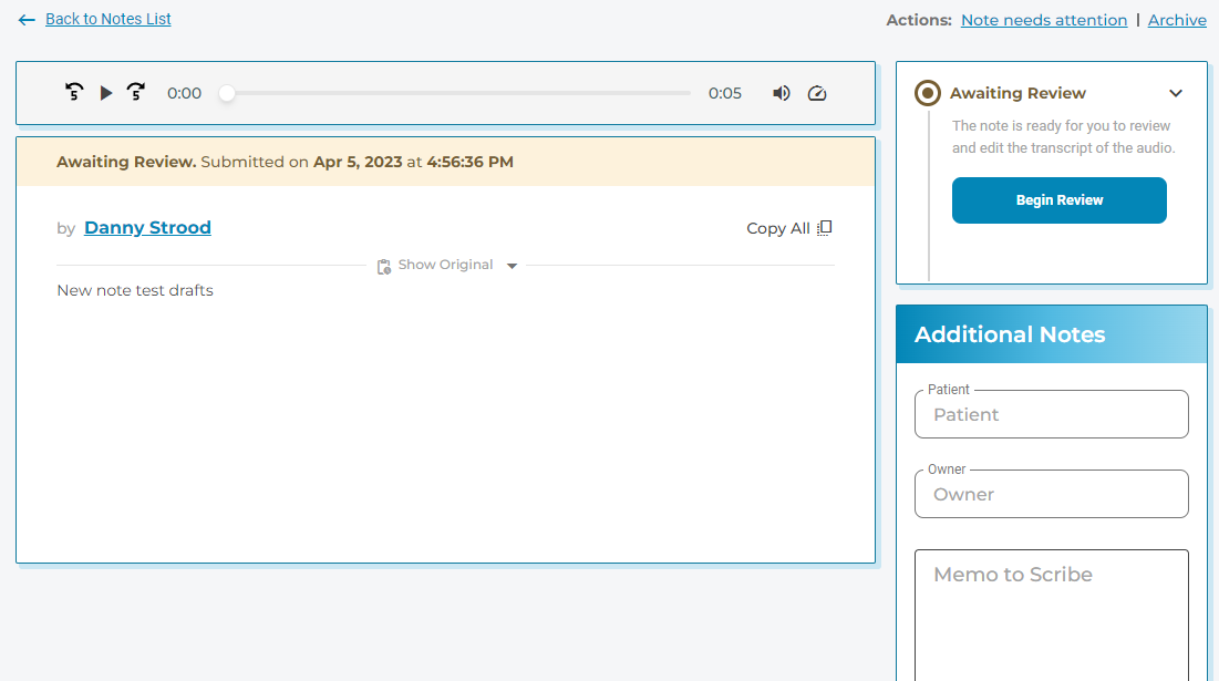 Access and Management of your Notes
